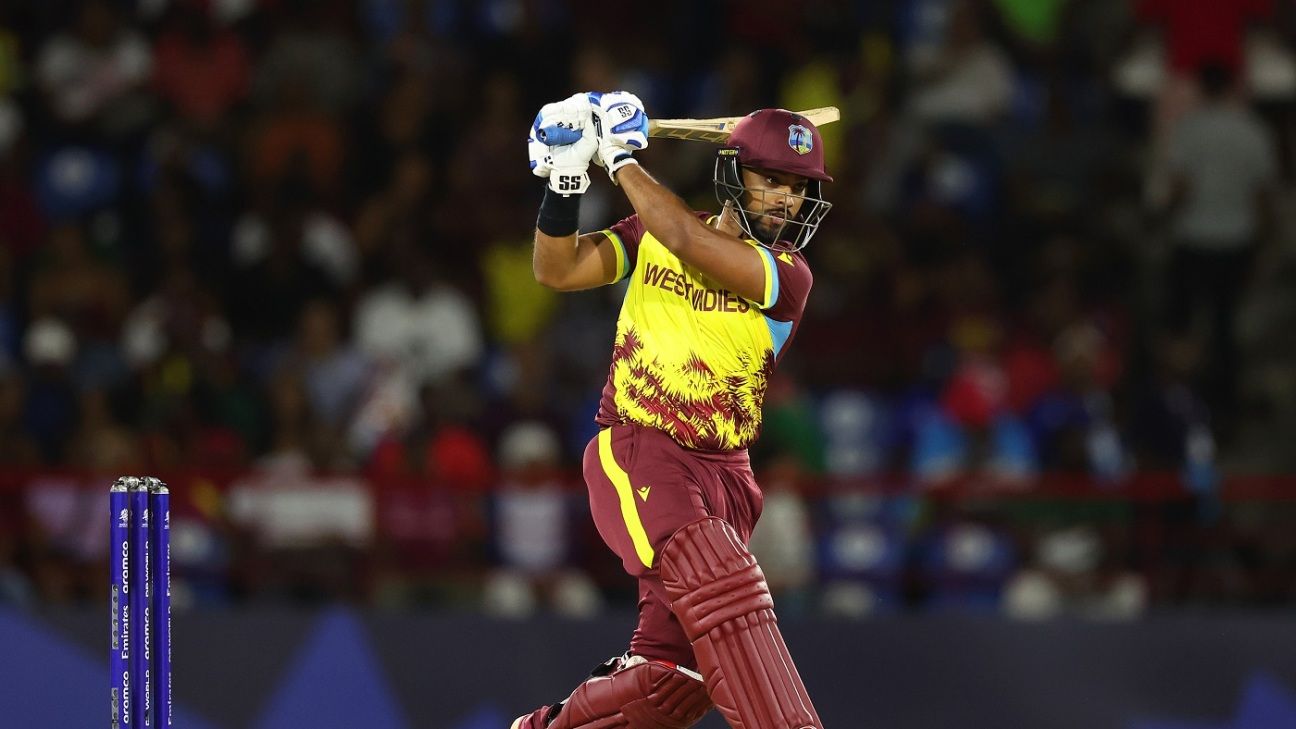 Pooran overtakes Gayle; West Indies score their highest T20 World Cup ...
