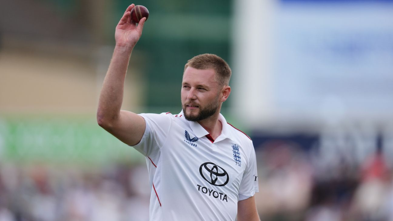 Gus Atkinson takes five as India collapse for 224 - ESPN