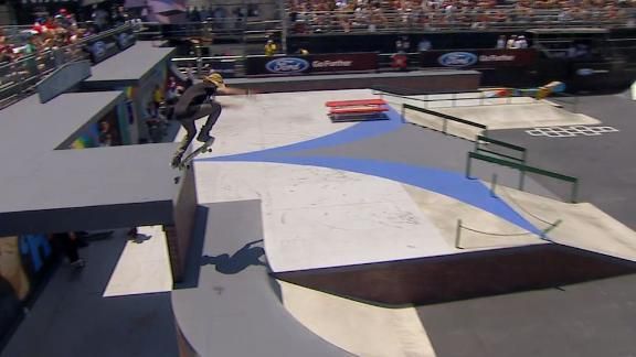 MIke Plumb Run 3 of Skateboard Street - ESPN Video