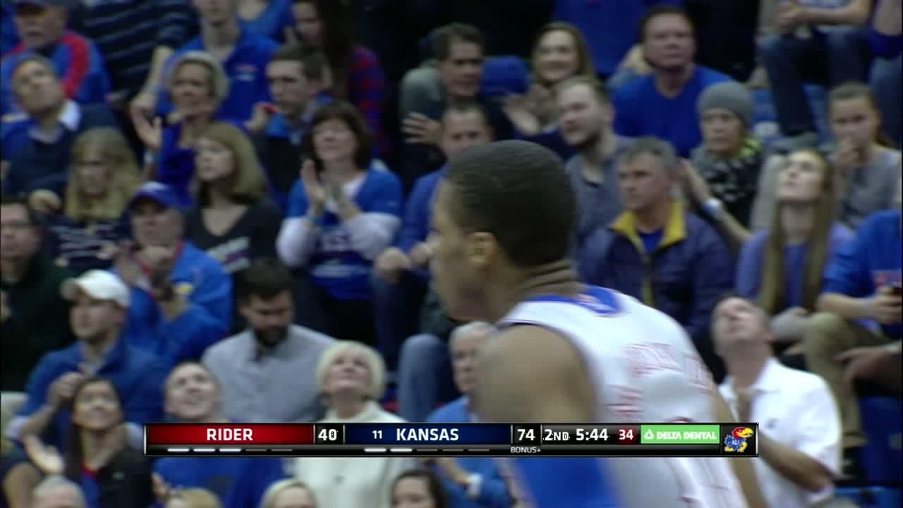 2H KU F. Mason III made Three Point Jumper. Assisted by J. Traylor ...