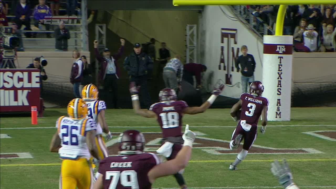1Q TA&M T. Williams run for 41 yds for a TD, (J. Lambo KICK) - ESPN Video