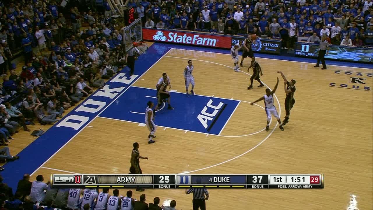 1H ARMY L. Morrison made Three Point Jumper. Assisted by M. Lenox ...