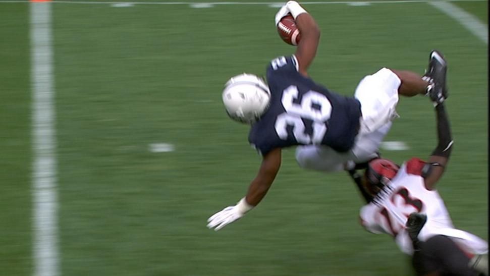 Penn State RB makes room for 22-yard touchdown - ESPN Video