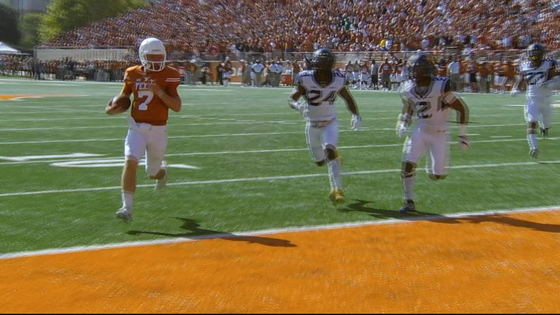 Longhorns QB runs in touchdown - ESPN Video