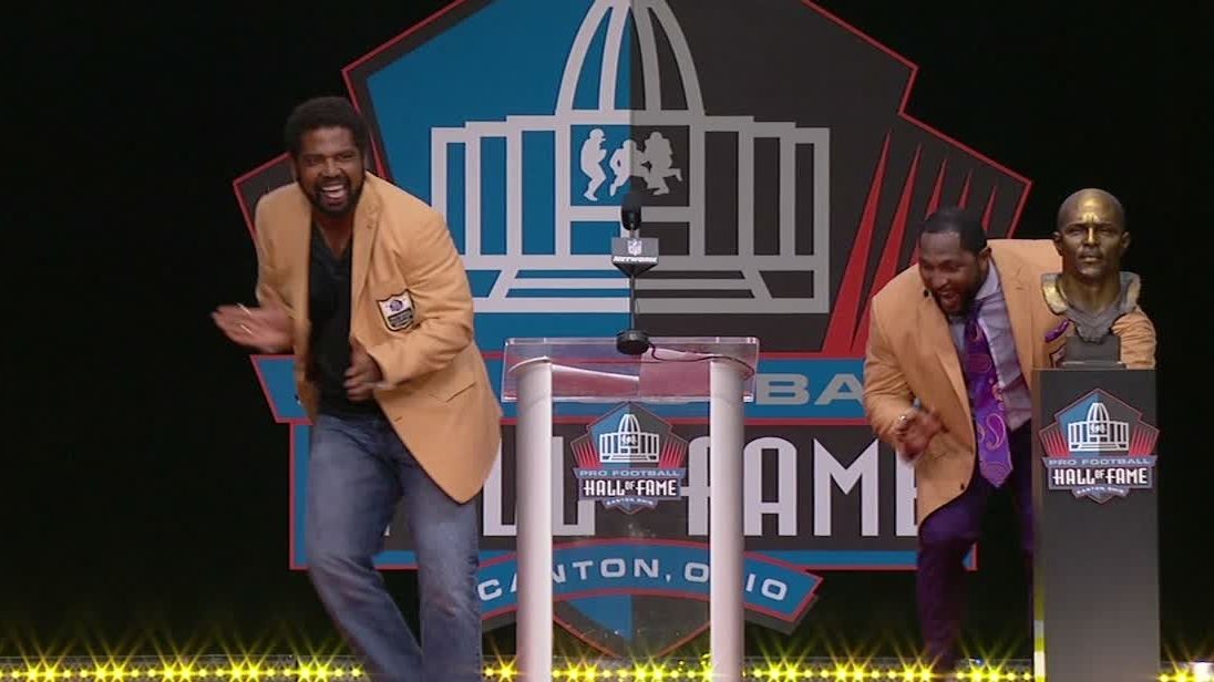 Lewis brings his iconic dance to HOF stage - ESPN Video