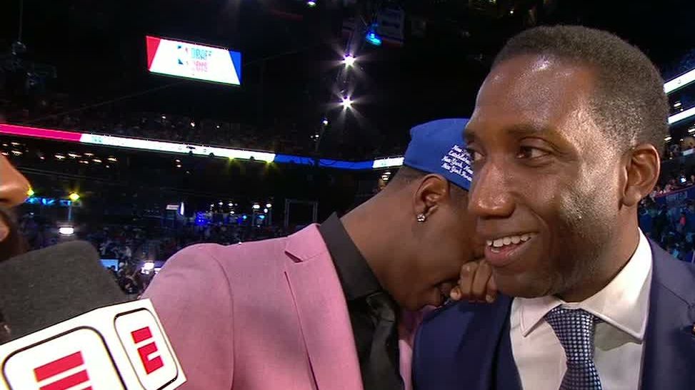 Barrett embraces dad after getting drafted - ESPN Video