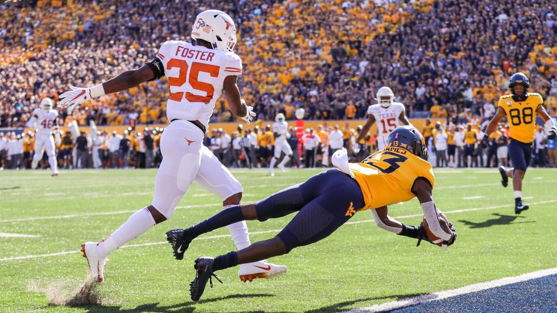 James hauls in amazing TD for WVU - ESPN Video