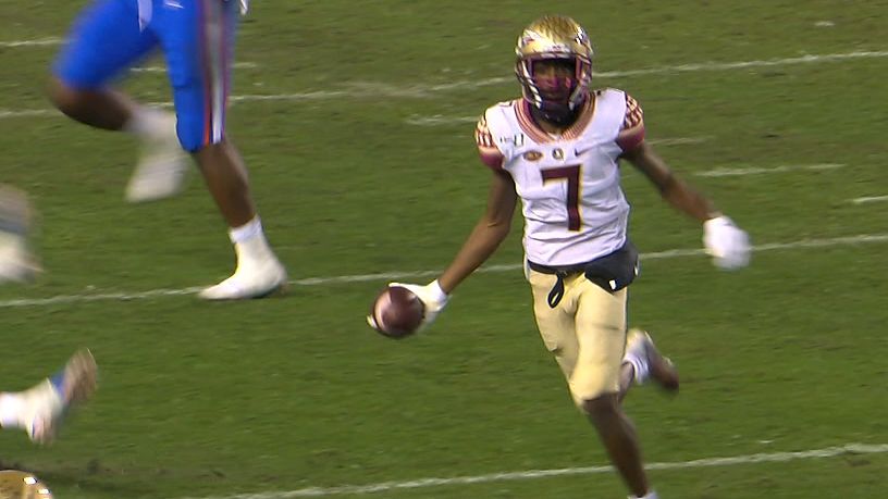 FSU WR underhands pass on incredible effort - ESPN Video