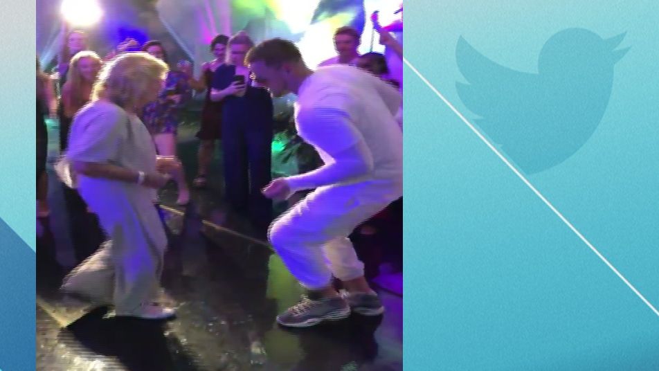 Watt and his grandma tear up the dance floor - ESPN Video
