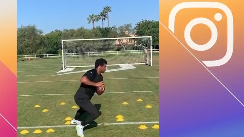Wilson staying in shape ahead of NFL season - ESPN Video