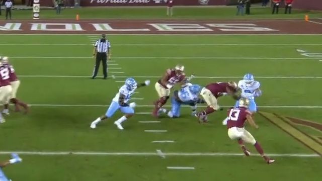 Travis takes off for 23-yard touchdown run - ESPN Video