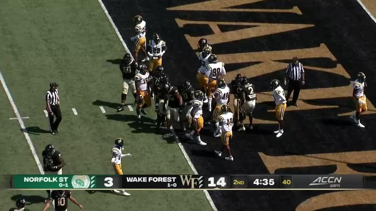 Christian Turner scores 1-yard Rushing TD vs. Norfolk State Spartans ...