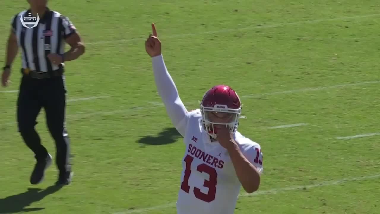 Caleb Williams' TD pass helps keep Oklahoma close - ESPN Video