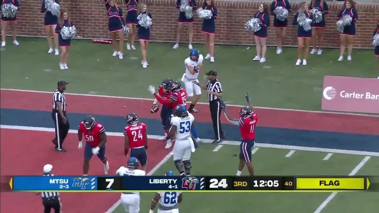 Liberty sacks Chase Cunningham for a safety - ESPN Video