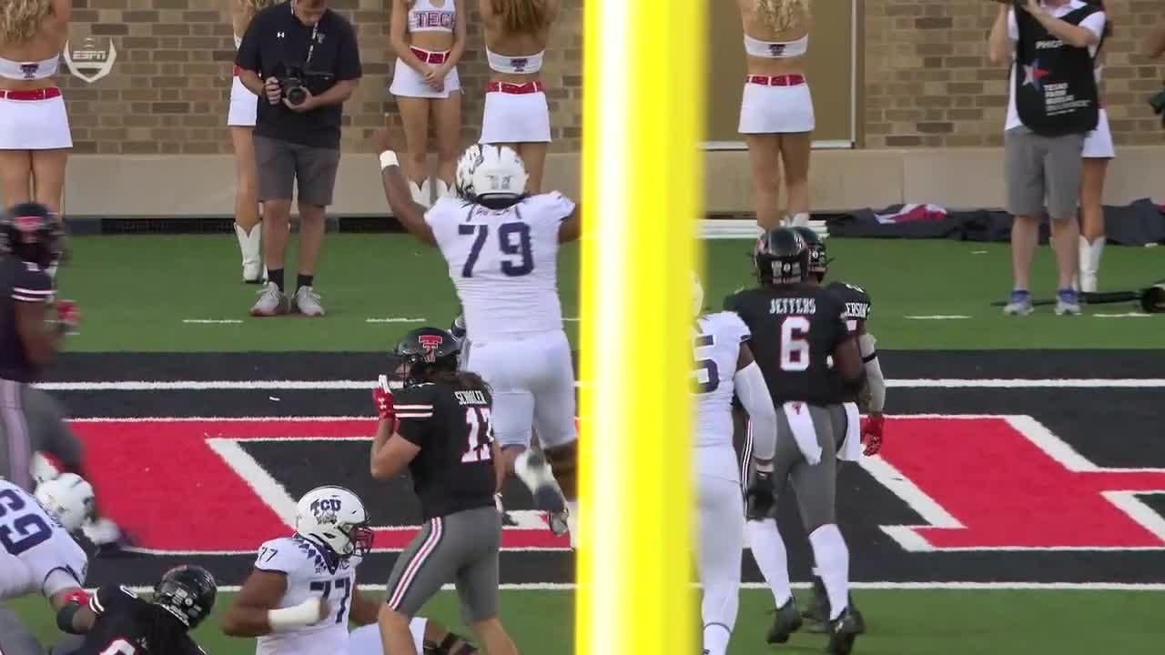 Evans dodges three defenders on way to TCU TD - ESPN Video