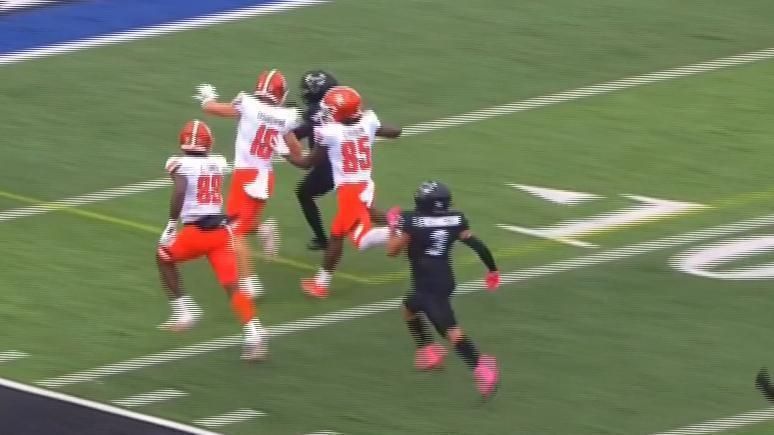 Christian Sims lays down a nice hit en route to 81-yard TD - ESPN Video