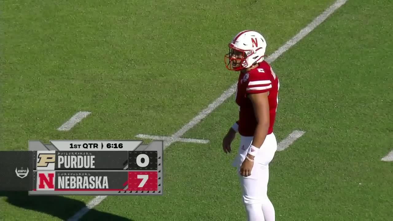 Nebraska strikes first with 16-yard passing TD - ESPN Video