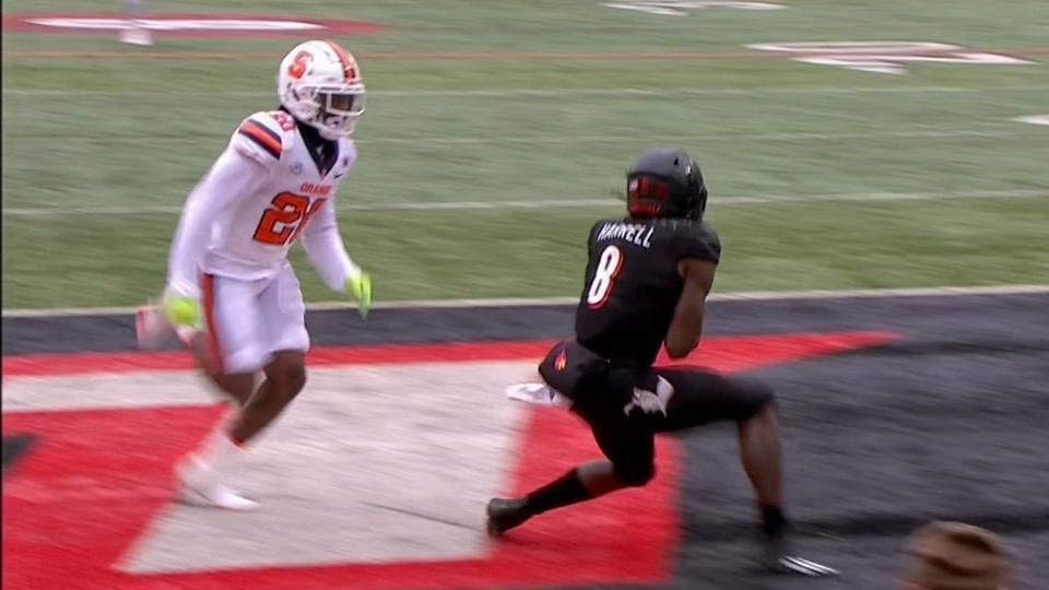 Tyler Harrell hauls in a 33-yard TD for Louisville - ESPN Video