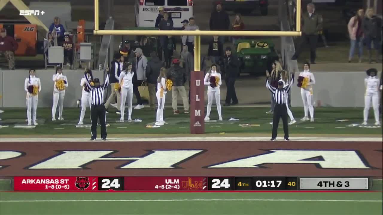 Arkansas State hits late FG to get back in win column - ESPN Video