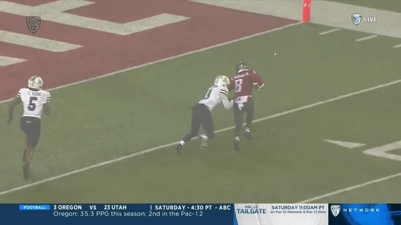 Calvin Jackson Jr. snags 43-yard TD catch for Washington State - ESPN Video