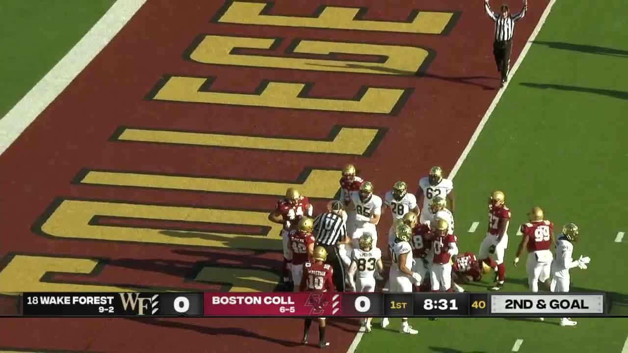 Sam Hartman Takes It Himself To Score First Vs Boston College Espn Video