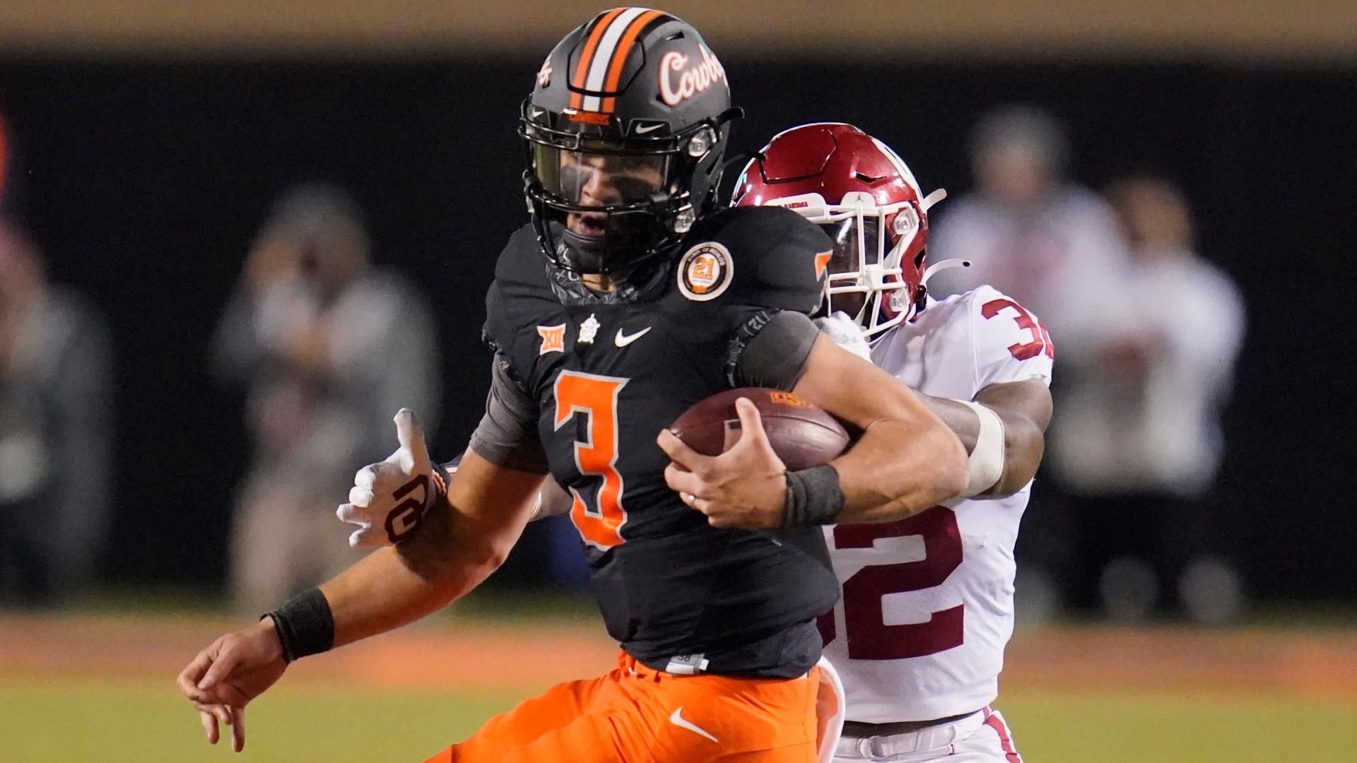 Spencer Sanders takes it himself for 37-yard Oklahoma State TD - ESPN Video