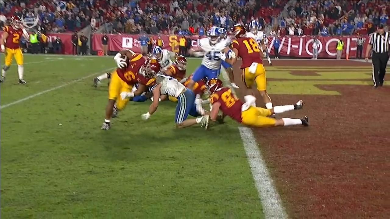 Vavae Malepeai bounces off a tackle for the USC TD - ESPN Video