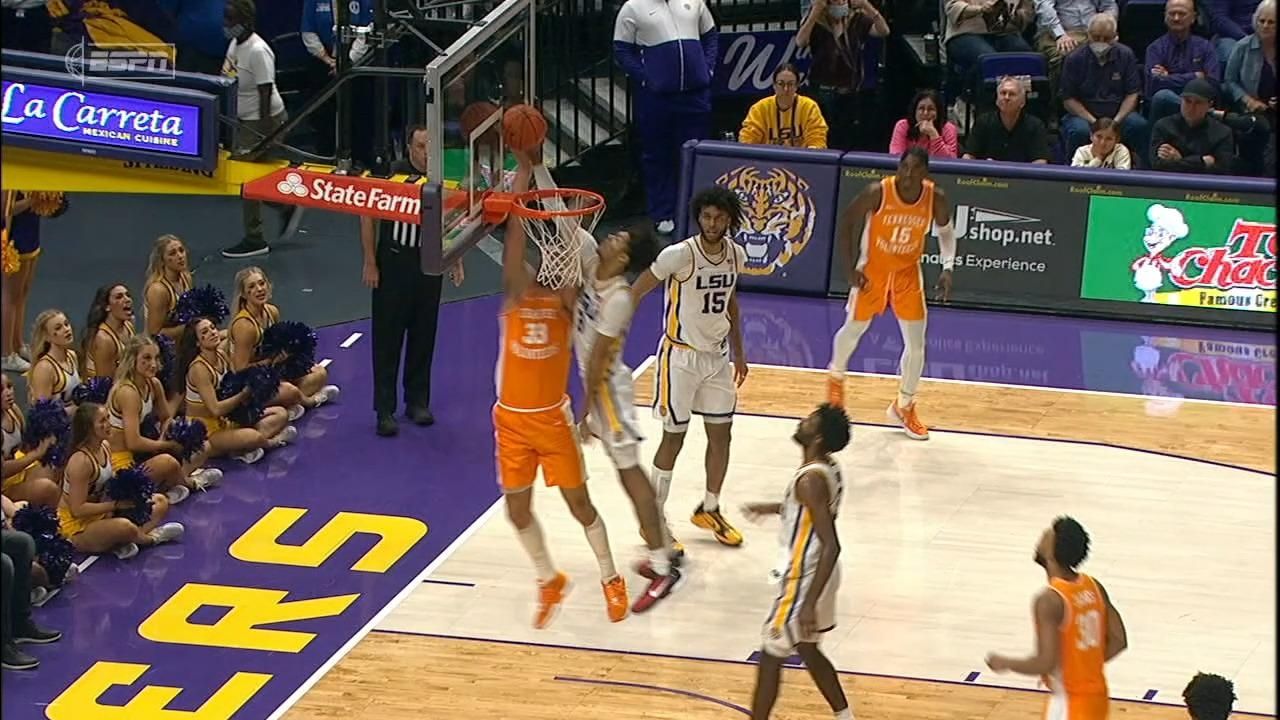 LSU's Fudge pins shot off glass for sensational block - ESPN Video