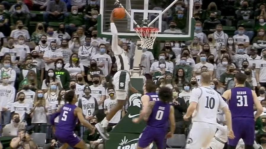 Marcus Bingham Jr. rises for the one-handed alley-oop - ESPN Video