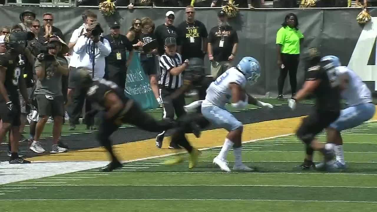 Cedric Gray gets the INT vs. Appalachian State - ESPN Video