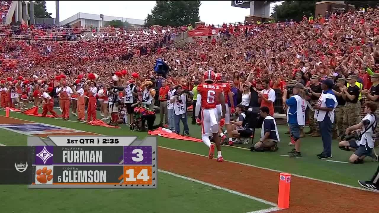 Touchdown! Jake Briningstool scores vs. Furman Paladins - ESPN Video