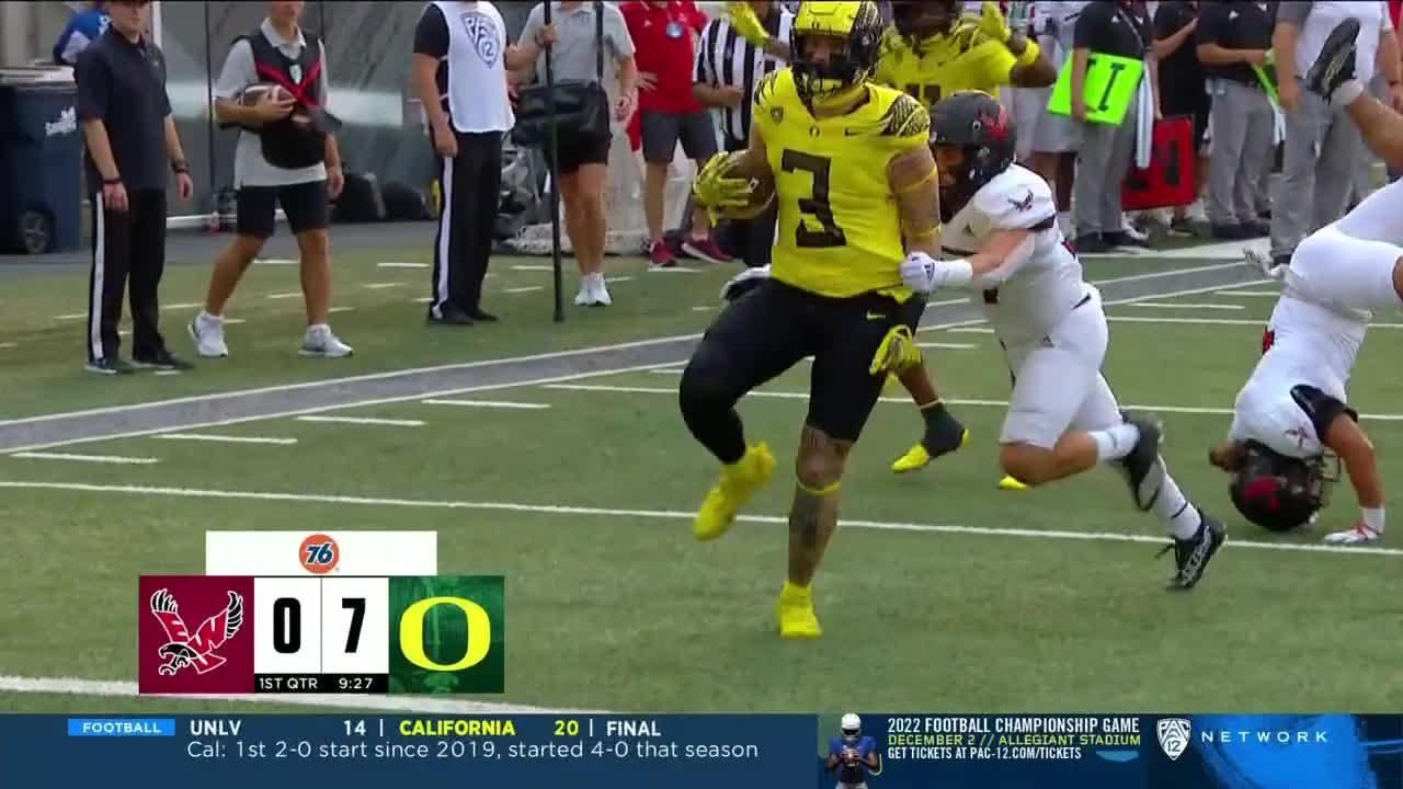 Bo Nix throws 13-yard touchdown vs. Eastern Washington Eagles - ESPN Video