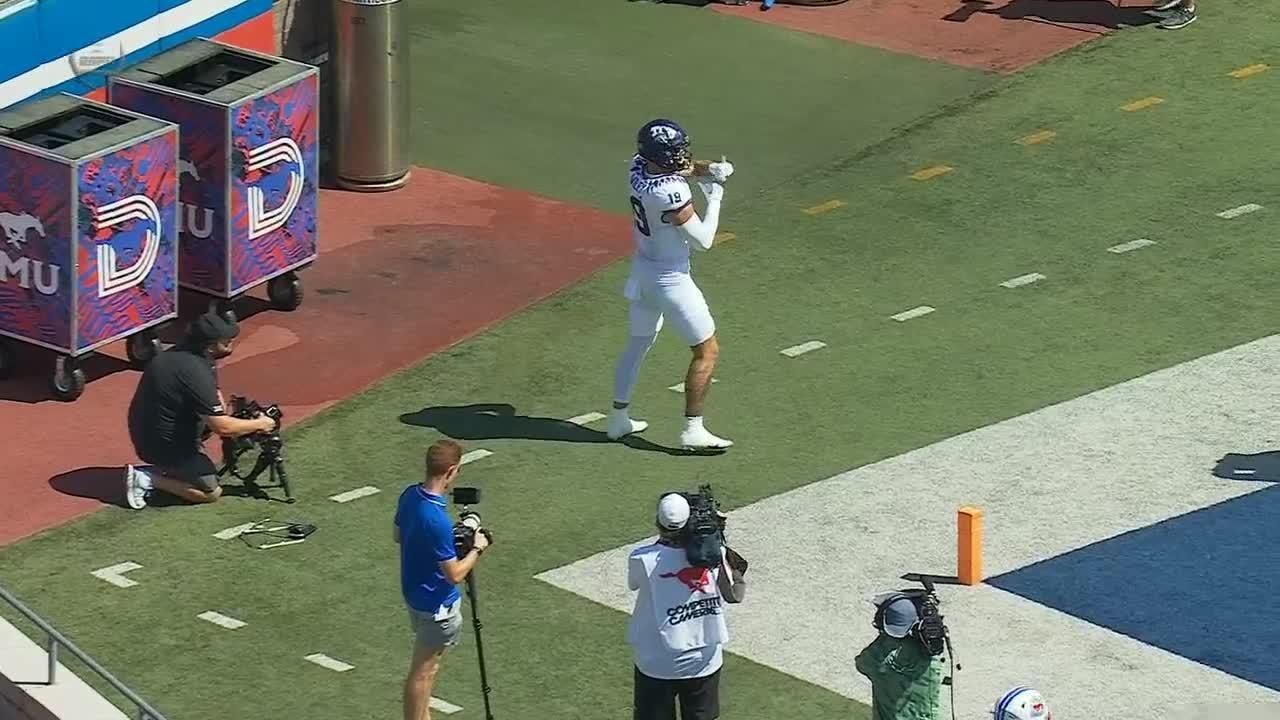 Jared Wiley Scores 8 Yard Td Vs Smu Espn Video