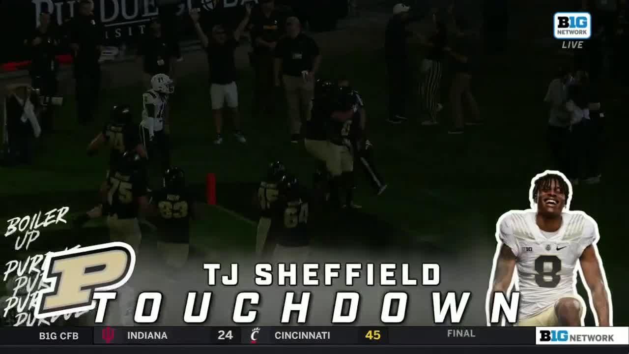 Austin Burton connects with TJ Sheffield for TD as Purdue goes up for ...