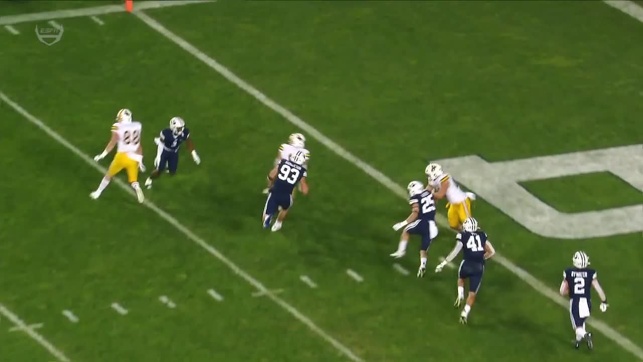 Touchdown! Wyatt Wieland scores vs. BYU - ESPN Video