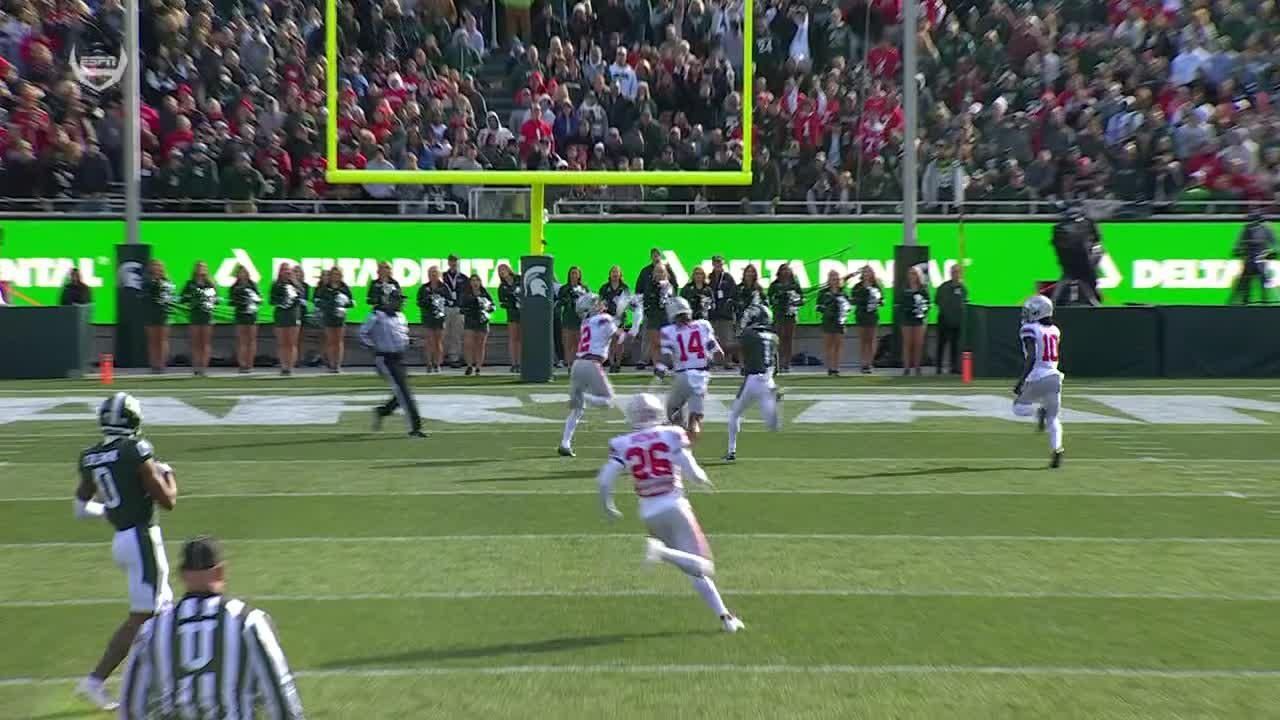 Ohio State's Lathan Ransom picks off Payton Thorne on the opening drive ...