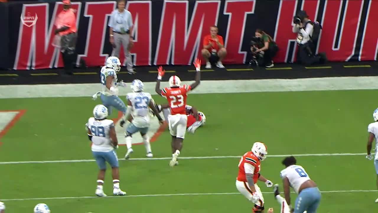 Tyler Van Dyke connects for 7-yard TD pass - ESPN Video