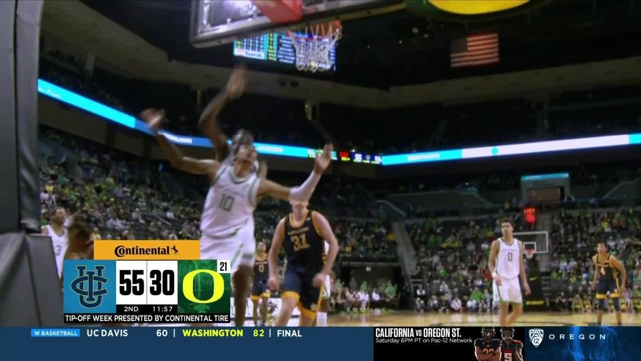 Chazz Hutchison gets the lay-in to fall vs. Oregon Ducks - ESPN Video