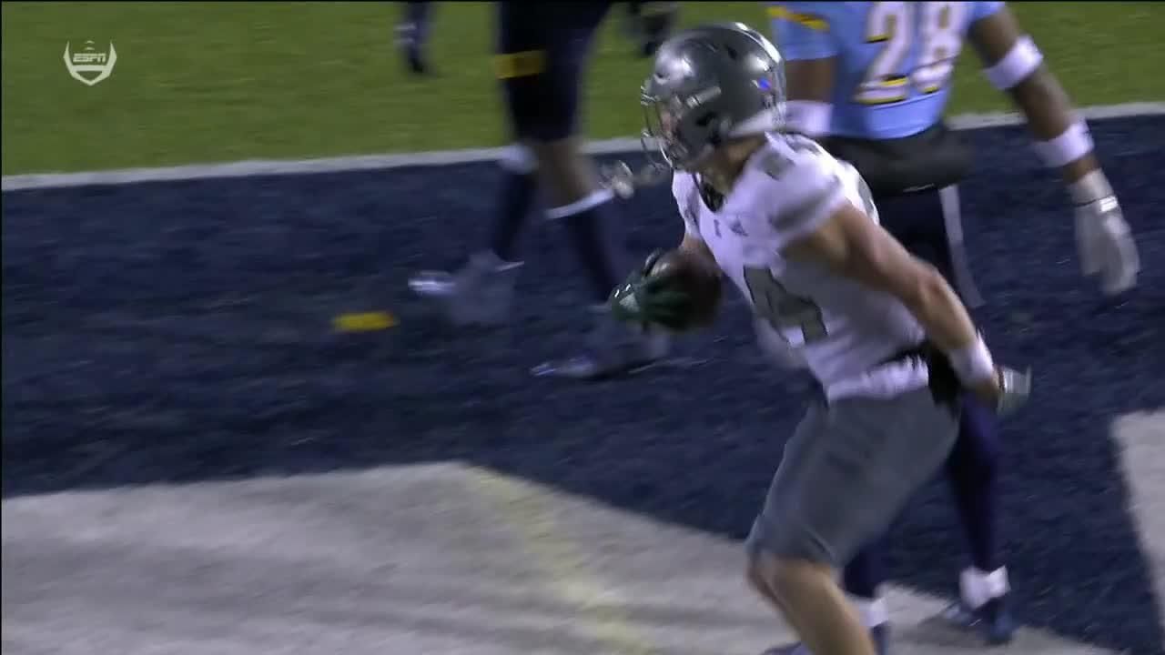 Touchdown! Tanner Knue scores vs. Kent State - ESPN Video