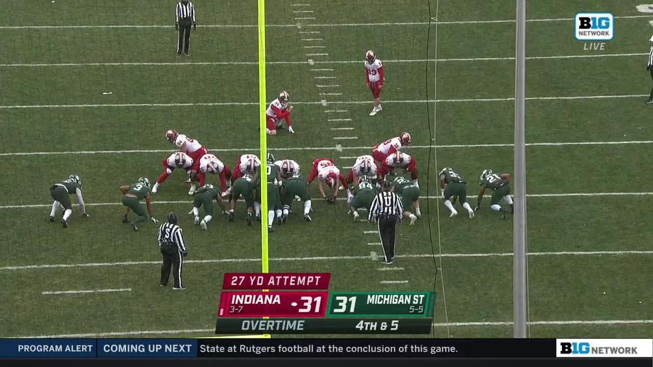 Indianas Game Winning Fg Attempt Gets Blocked To Set Up Double Ot