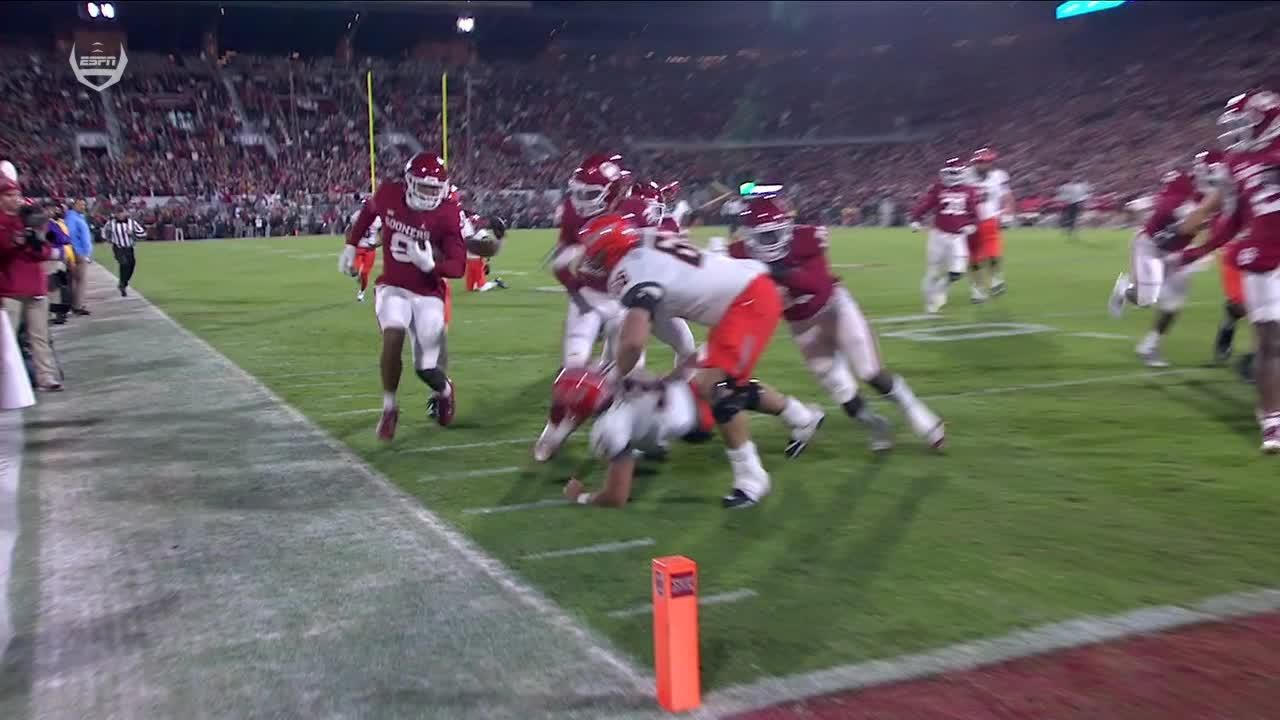 Jonah Laulu's INT sets up TD for Sooners - ESPN Video