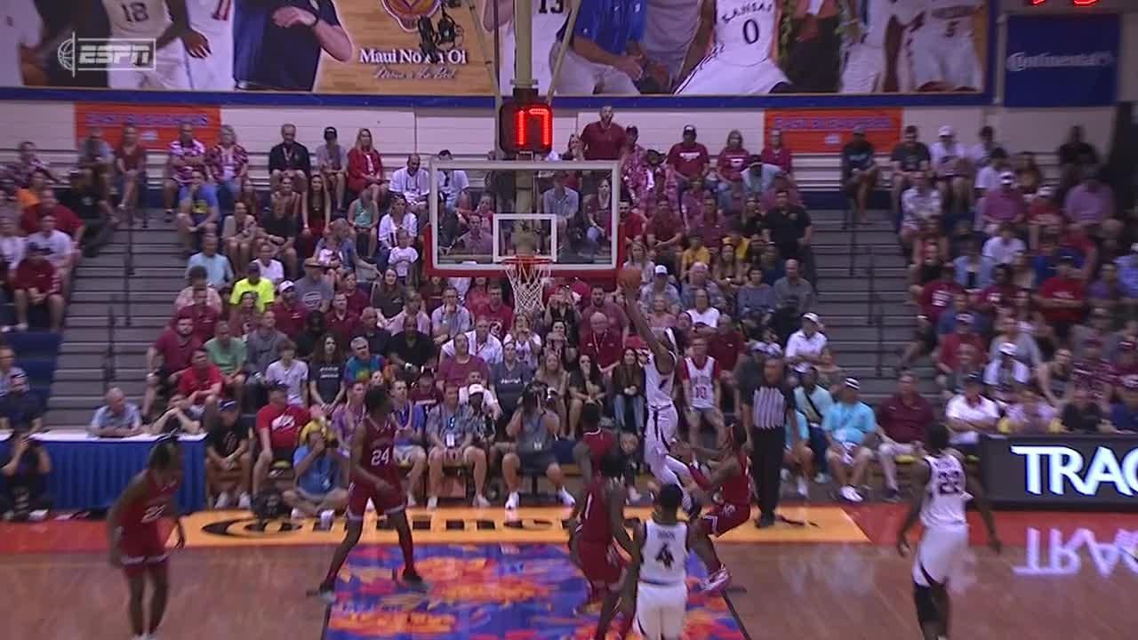 Arkansas' Ricky Council IV gets up to finish alley-oop - ESPN Video