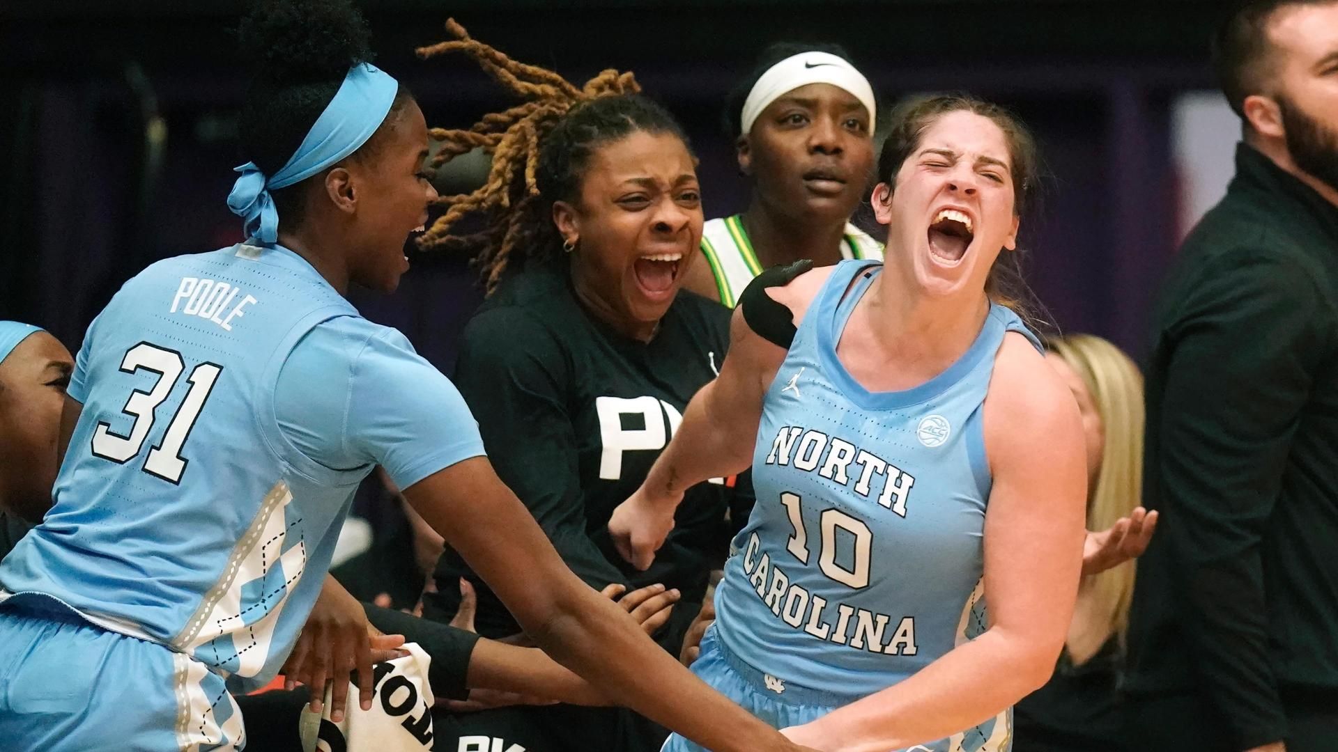 Eva Hodgson drills a 3 and gets the harm for UNC - ESPN Video