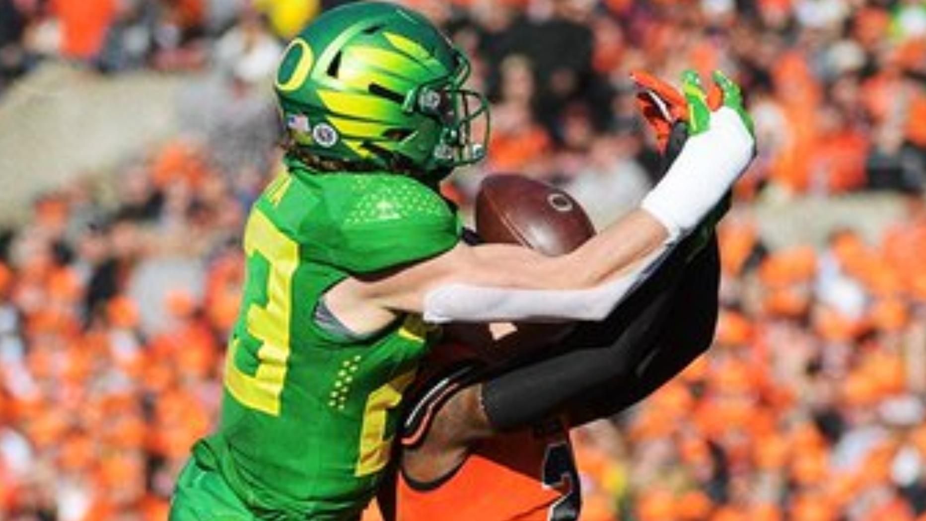 Chase Cota makes a ridiculous TD grab for Oregon - ESPN Video