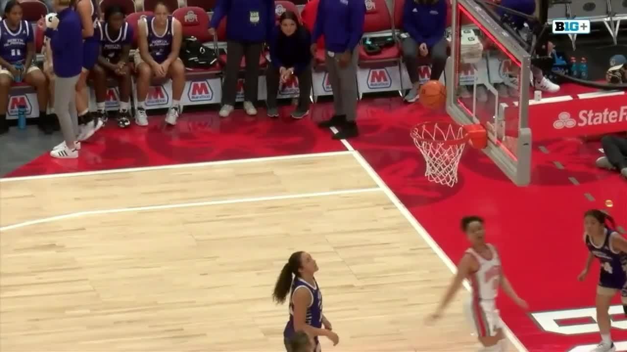 Madison Greene drains the 1st-quarter buzzer beater for Ohio State ...