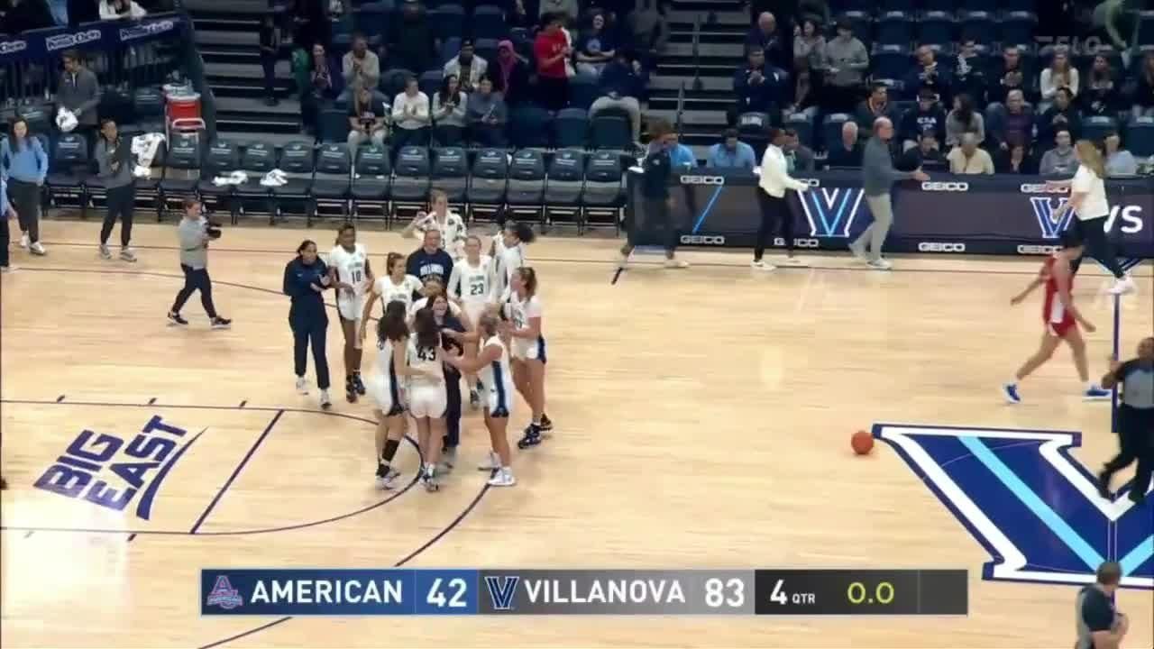 Villanova beats American by 41 points to clinch 8th win of season - ESPN Video