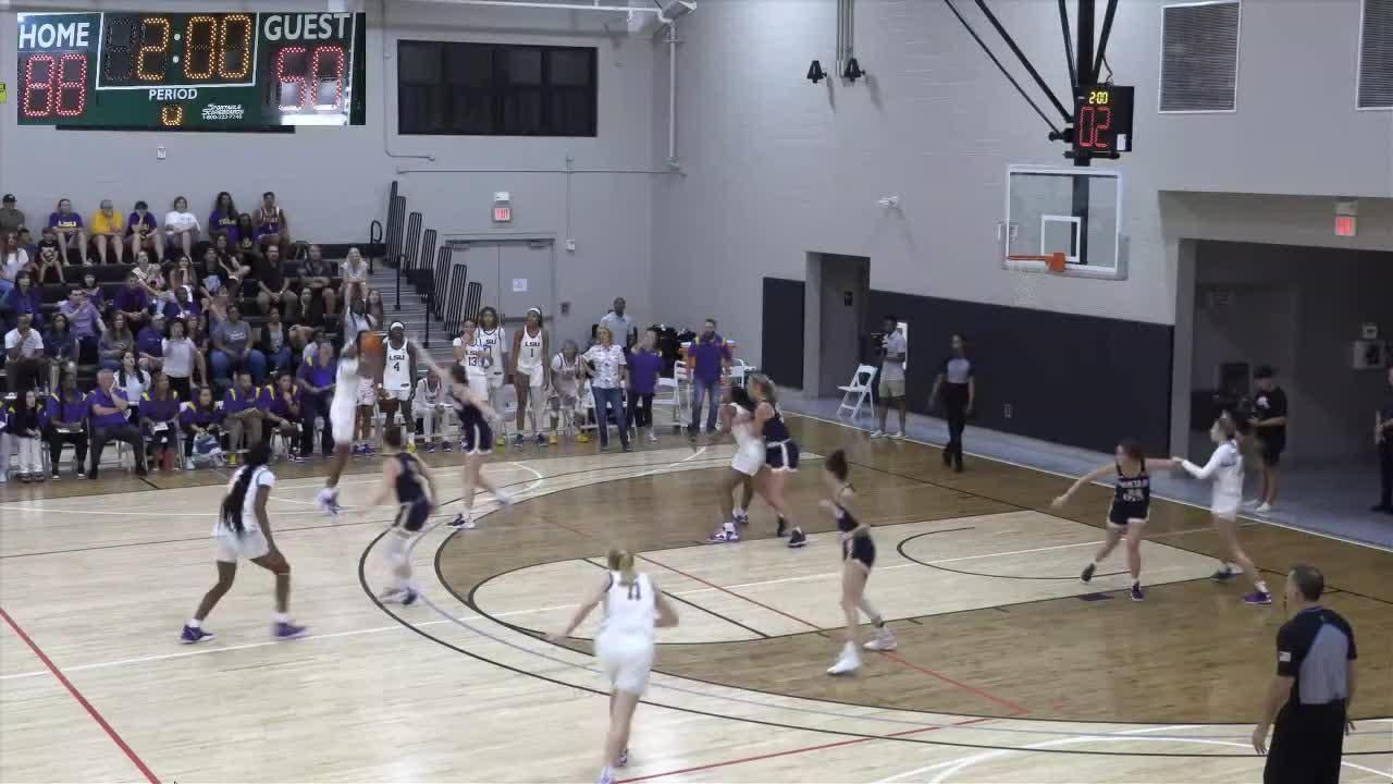 Sa'Myah Smith drills a deep 3 to the delight of the LSU bench - ESPN Video