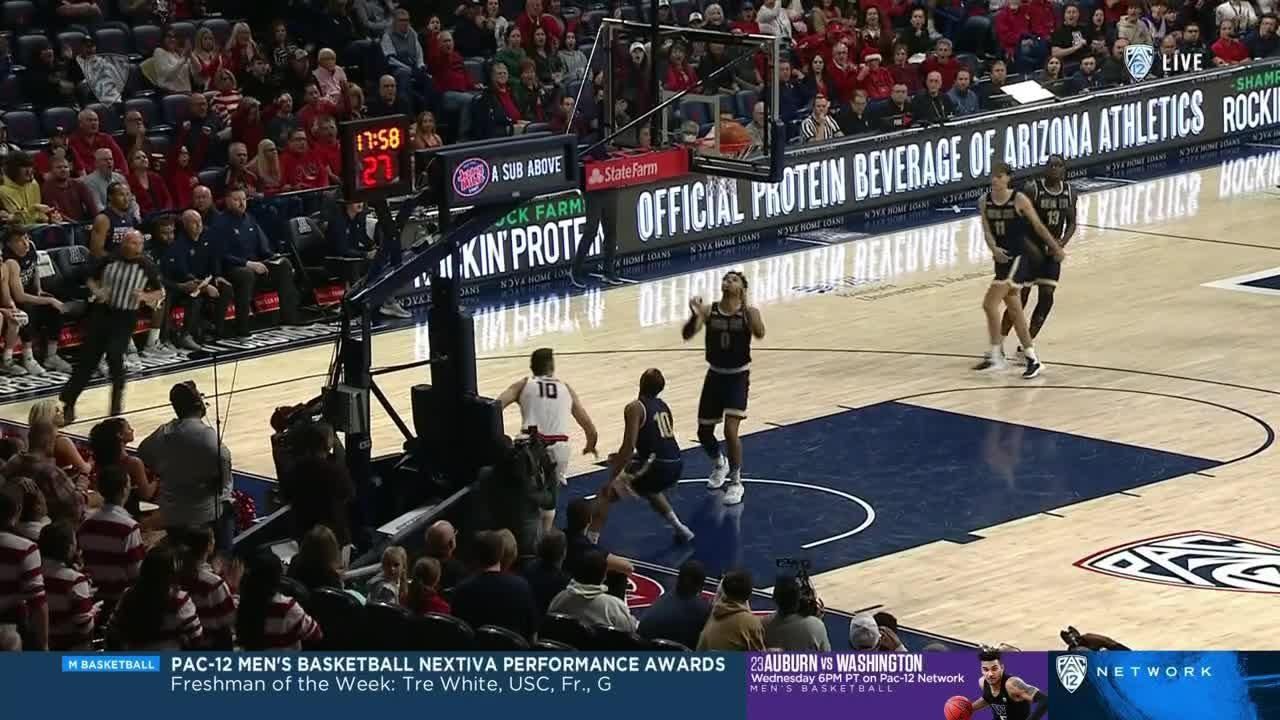 Azuolas Tubelis converts in transition for Arizona - ESPN Video