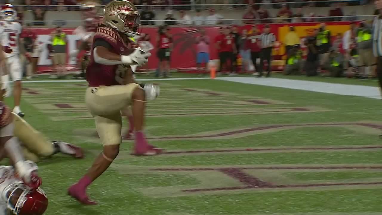 Treshaun Ward takes the Wildcat snap into end zone for FSU TD - ESPN Video