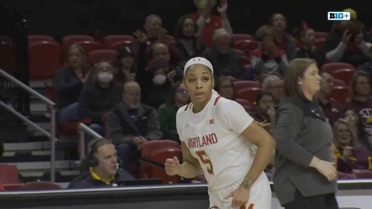 Brinae Alexander drills another triple for Maryland - ESPN Video